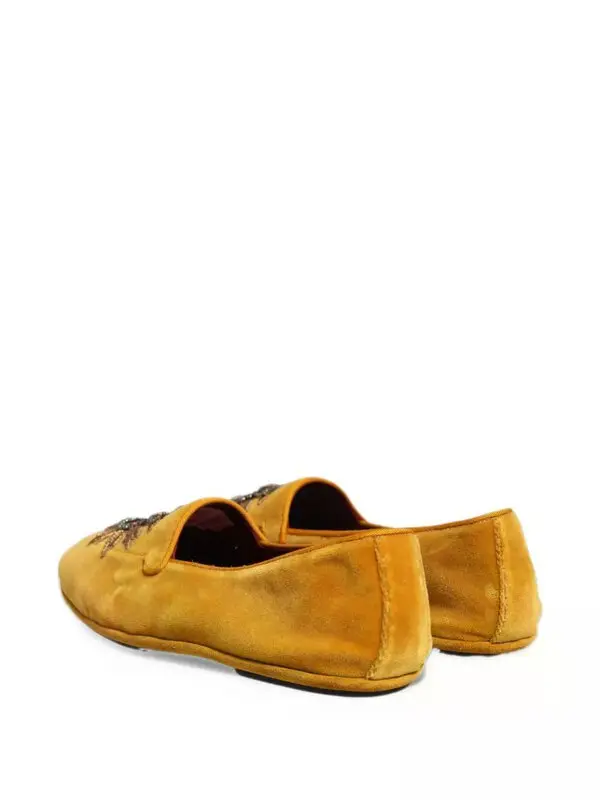 Dolce & Gabbana Sacred Heart Velvet Loafers