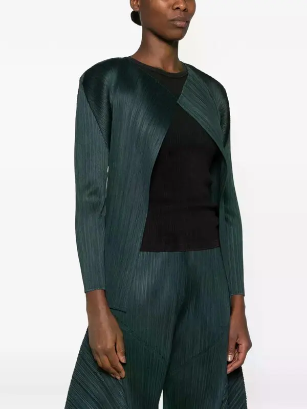 Issey Miyake Pleated Crossover-front Top