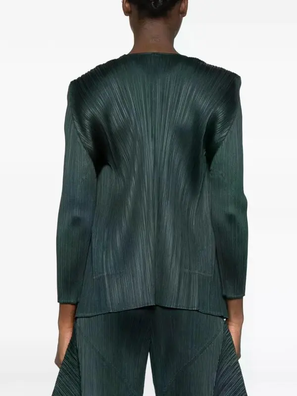 Issey Miyake Pleated Crossover-front Top