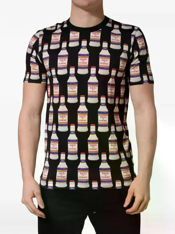 Dolce & Gabbana Bottle-print T-shirt - Black