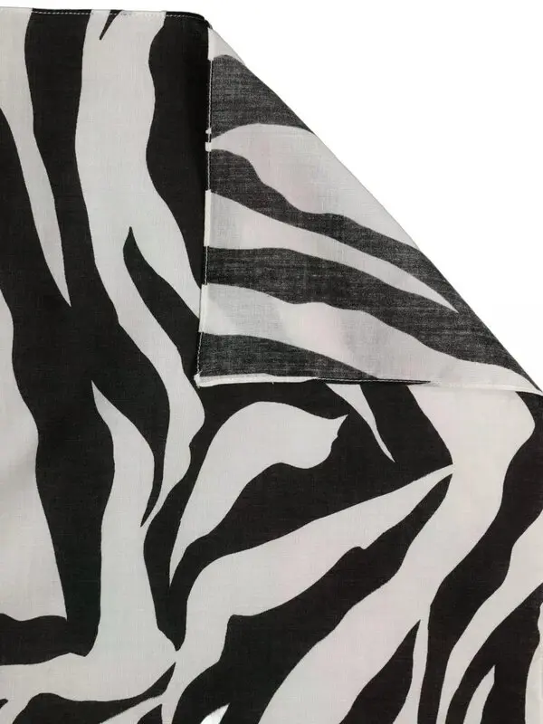 Dolce & Gabbana Zebra-print Lace-trimmed Scarf