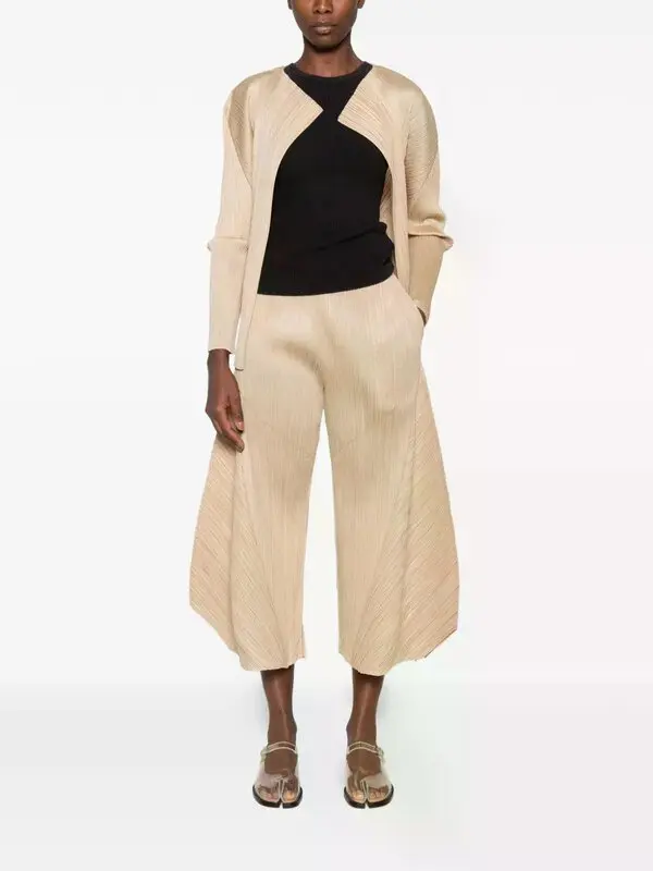 Issey Miyake Pleated Long-sleeve Top