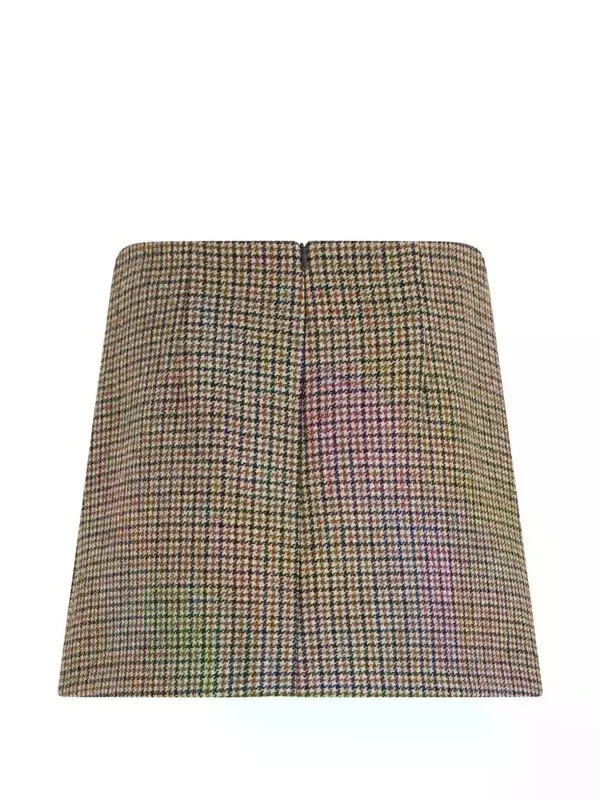 P.a.r.o.s.h Check-pattern Wool Mini Skirt