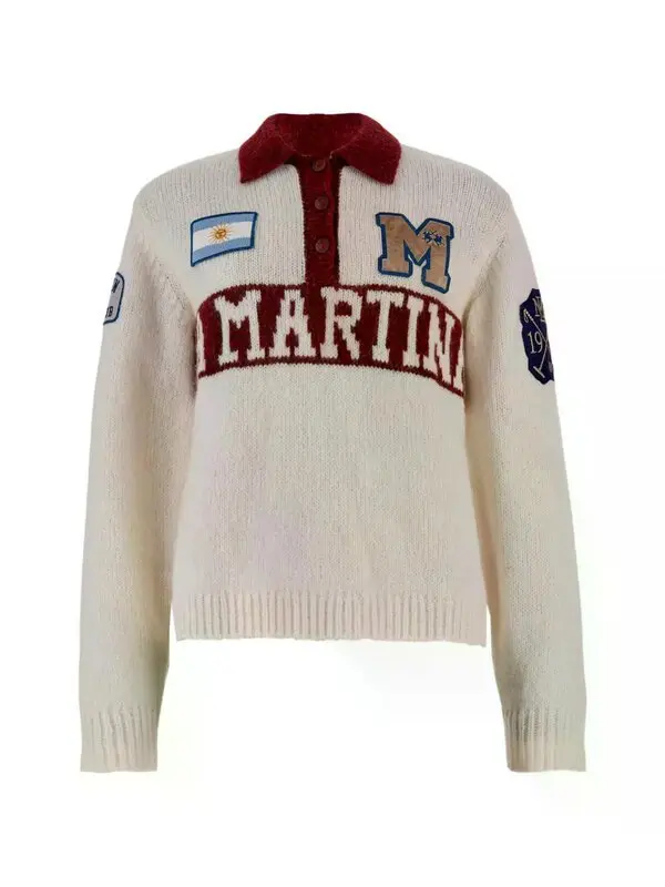 LA MARTINA Estella Logo-patch Polo Sweater