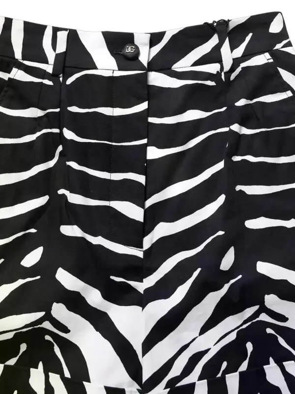 Dolce & Gabbana Zebra-print Cotton Shorts