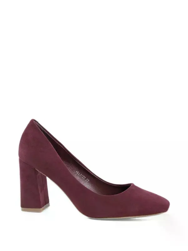 19V69 ITALIA Suede-effect Block-heel Pumps