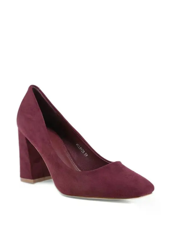 19V69 ITALIA Suede-effect Block-heel Pumps