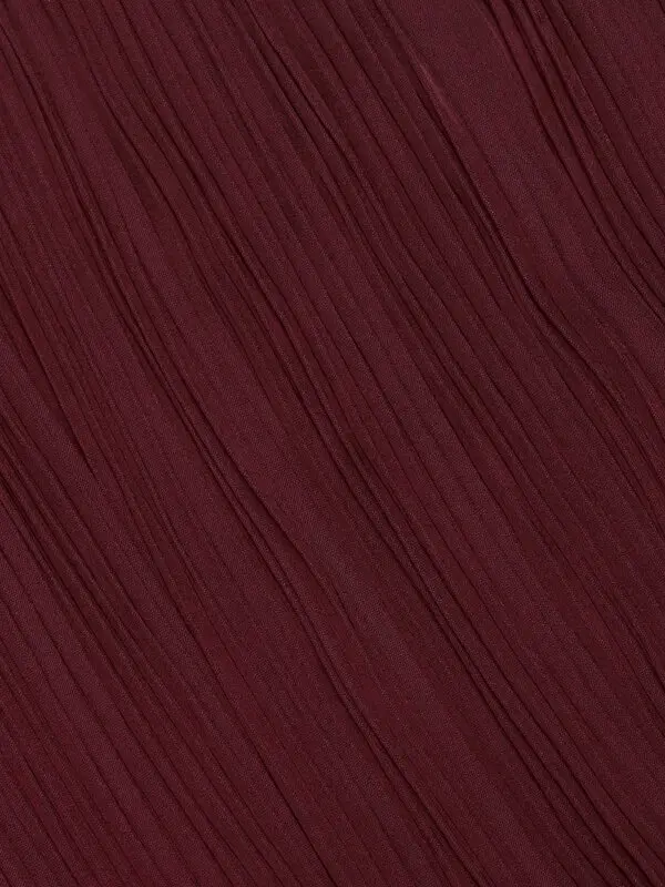 Ulla Johnson Tasneem Pleated Satin Gown - Claret