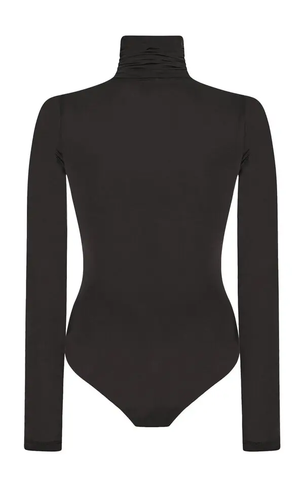 THE ROW Basile Jersey Bodysuit - Brown