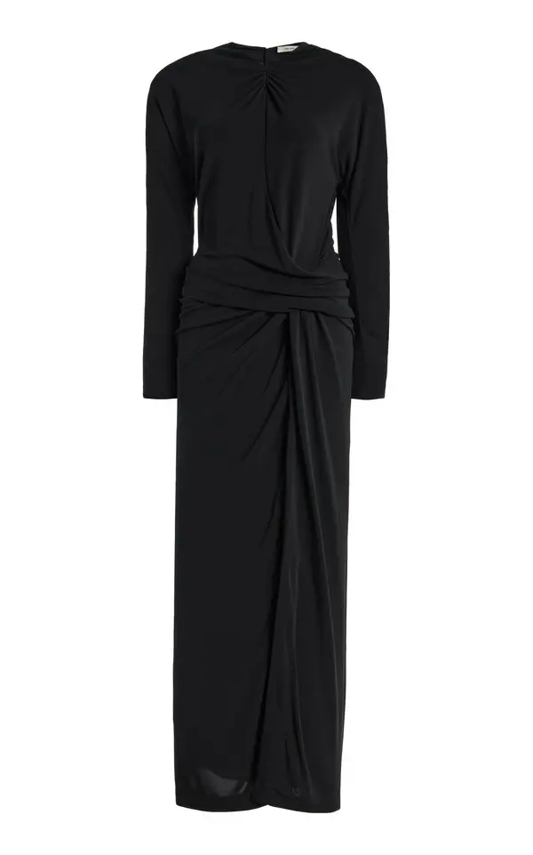 THE ROW Artia Draped Jersey Midi Dress