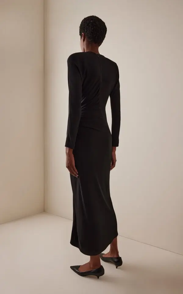 THE ROW Artia Draped Jersey Midi Dress