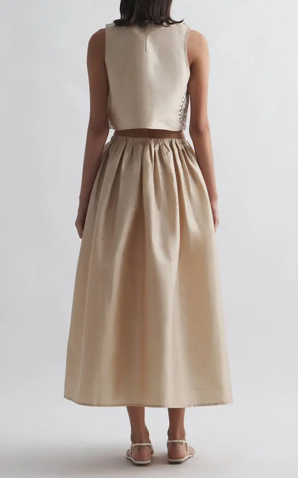 Chan Luu Techno Taffeta Studded Tank Top
