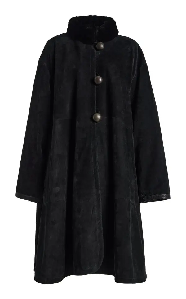 THE ROW Bottan Mink-trimmed Shearling Coat