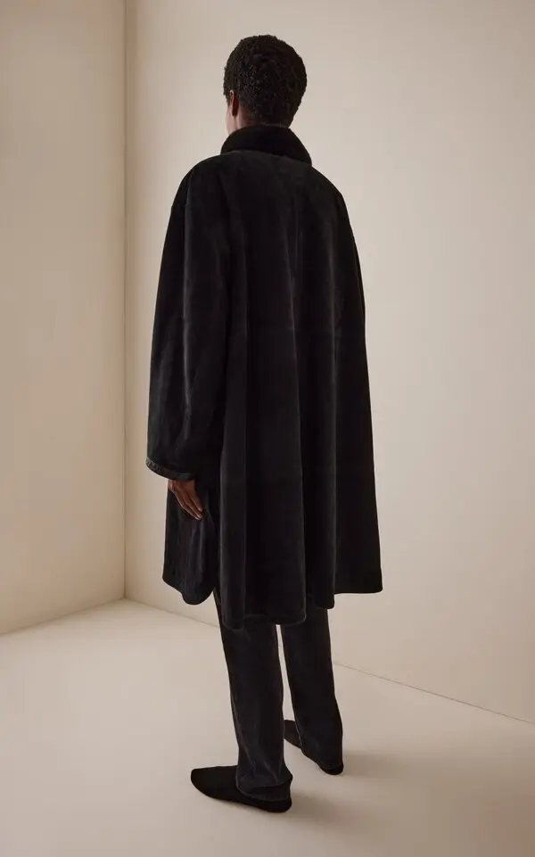 THE ROW Bottan Mink-trimmed Shearling Coat