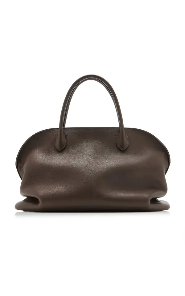 THE ROW Agnes 15 Leather Bag - Brown
