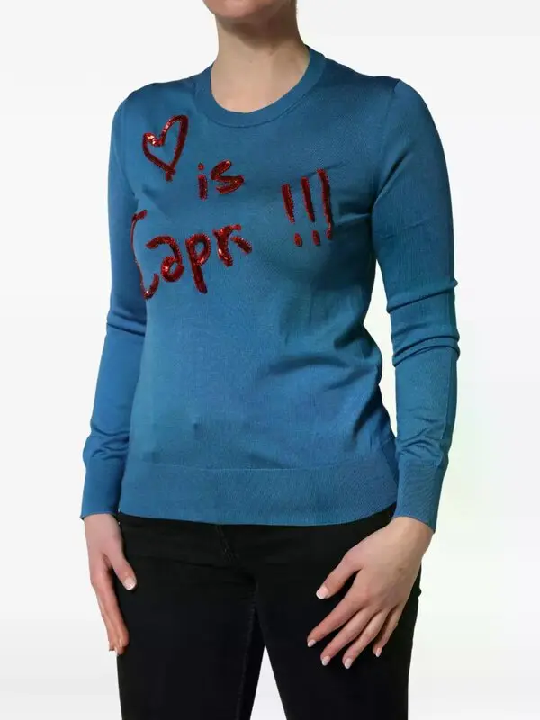Dolce & Gabbana Sequin-embellished Crew-neck Sweater