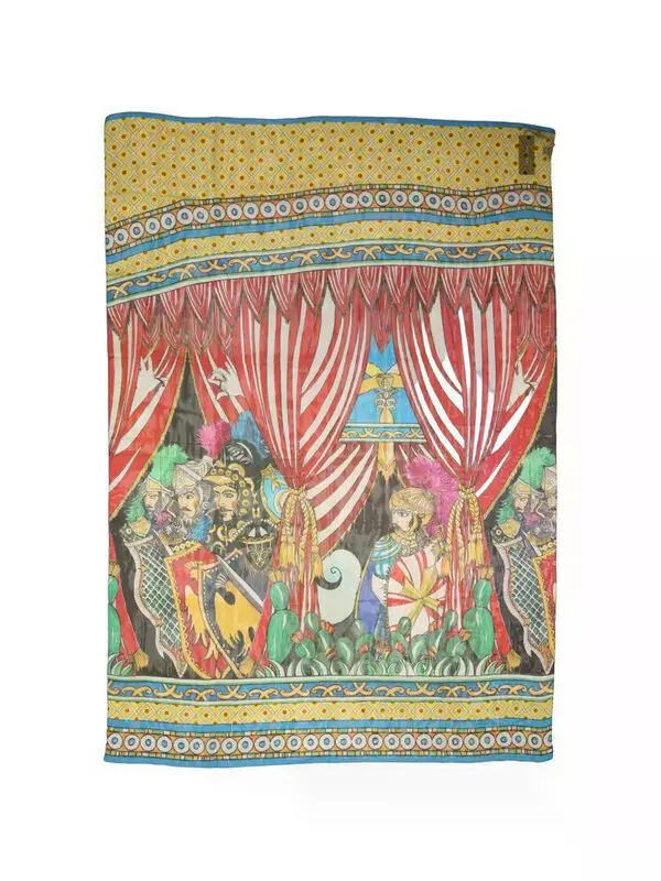 Dolce & Gabbana Multicolor Silk Printed Shawl Stole Scarf