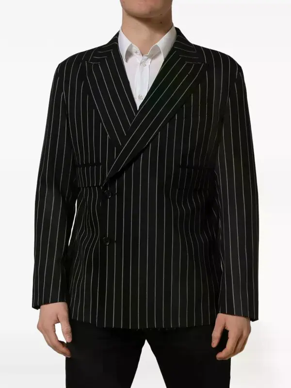 Dolce & Gabbana Pinstripe Double-breasted Jacket - Black