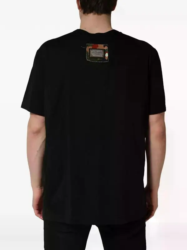 Dolce & Gabbana Camouflage Graphic Cotton Crew-neck T-shirt