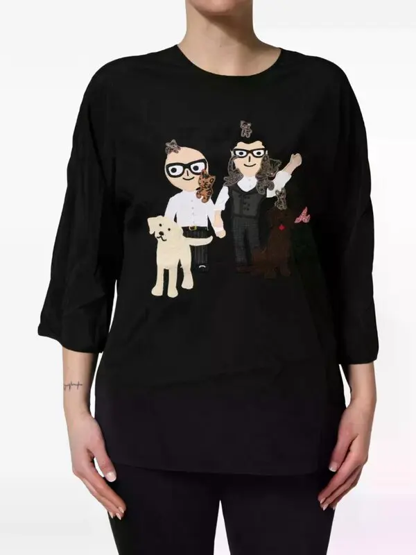 Dolce & Gabbana Dg Family Silk Blouse