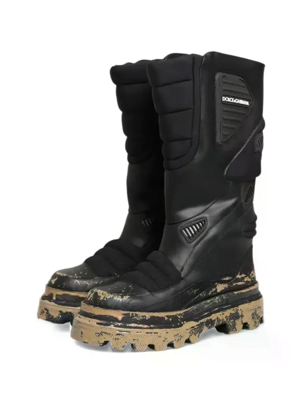 Dolce & Gabbana Logo-plaque Leather Boots