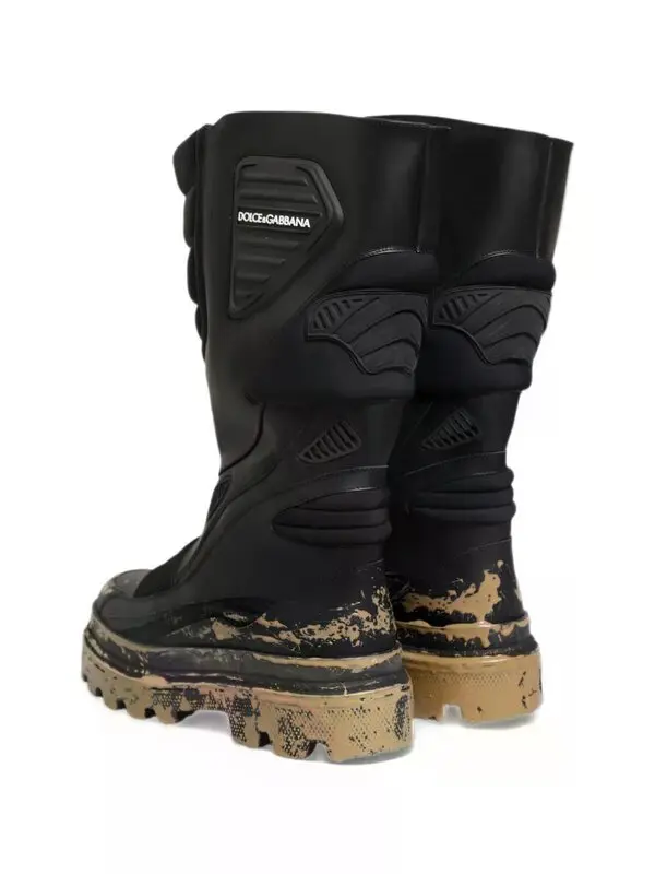 Dolce & Gabbana Logo-plaque Leather Boots