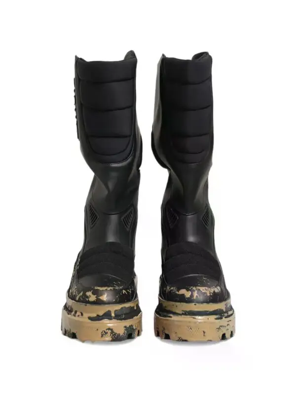 Dolce & Gabbana Logo-plaque Leather Boots