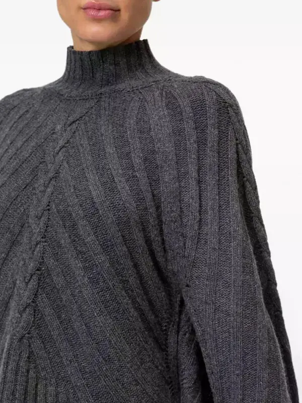 TWINSET Cable-knit High-neck Sweater