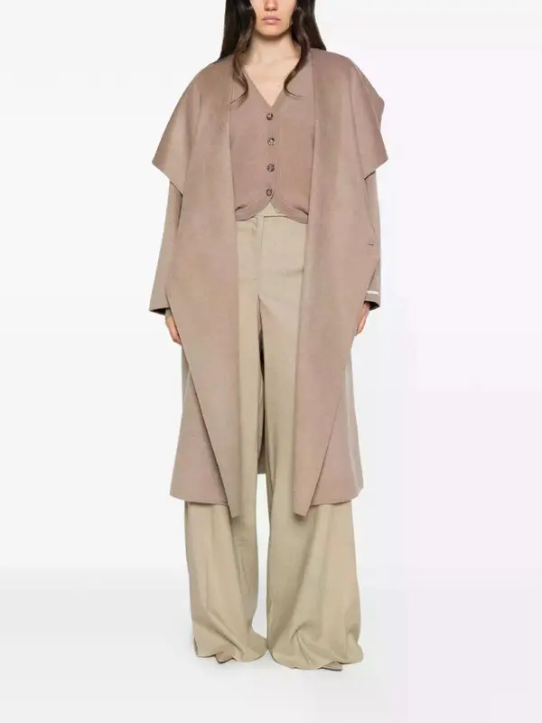Marella Belted Shawl-collar Coat