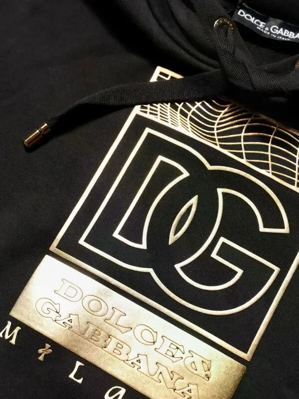 Dolce & Gabbana Dg Logo Foil-print Hoodie