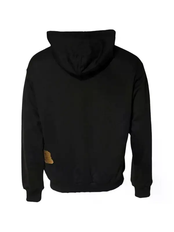 Dolce & Gabbana Dg Logo Foil-print Hoodie - Black