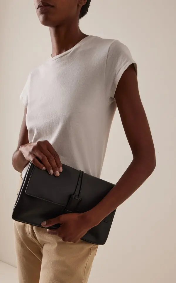 THE ROW Therese Leather Clutch