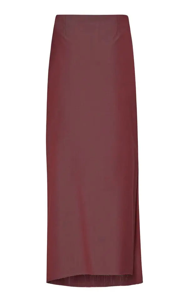 THE ROW Gurio Raw-edge Wool Maxi Skirt