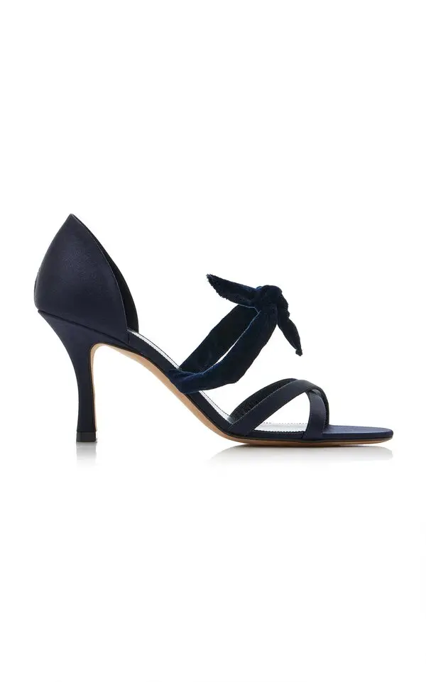 THE ROW Ella Knot Satin Sandals