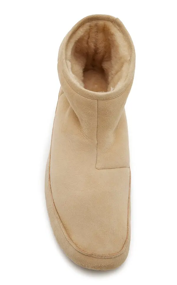 THE ROW Esther Shearling Booties - Yellow