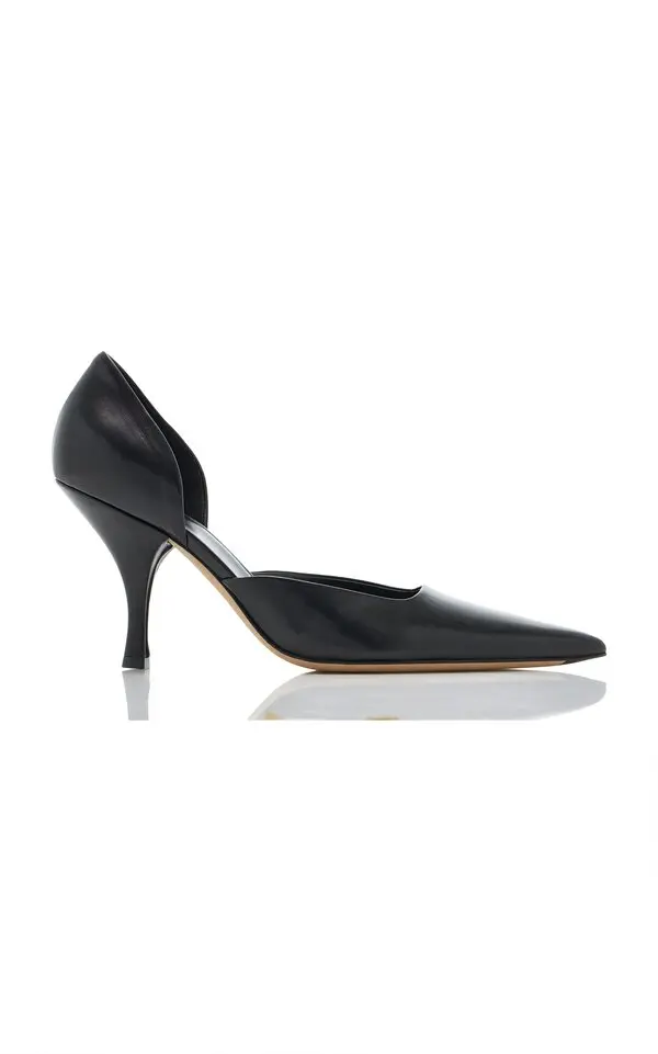 THE ROW Delfine Leather D'orsay Pumps