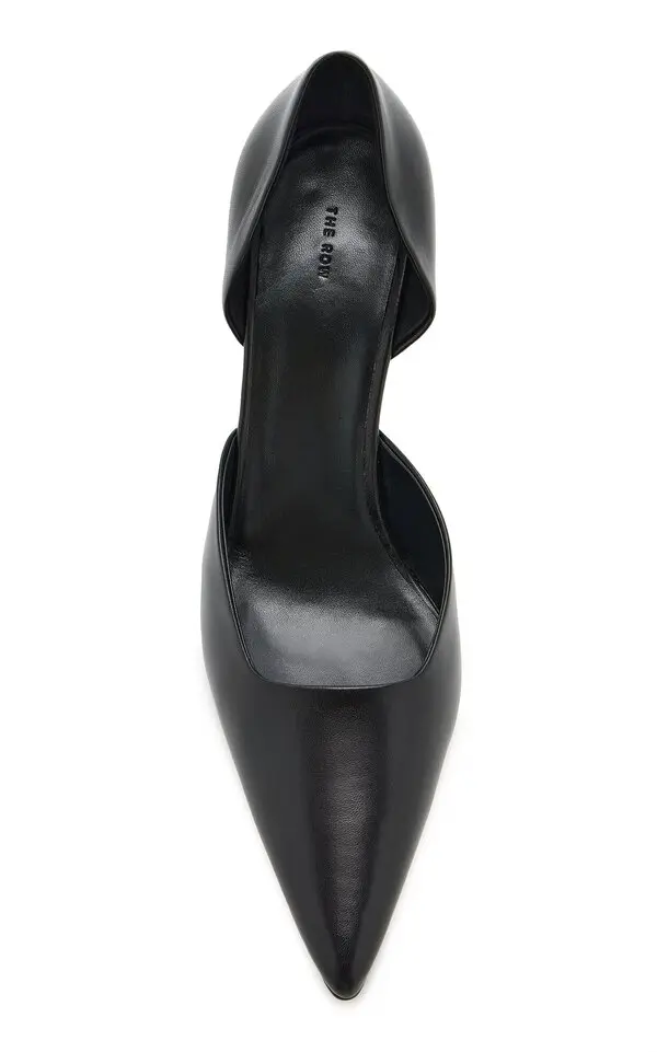 THE ROW Delfine Leather D'orsay Pumps