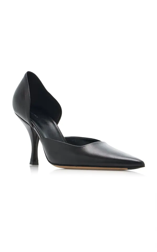 THE ROW Delfine Leather D'orsay Pumps