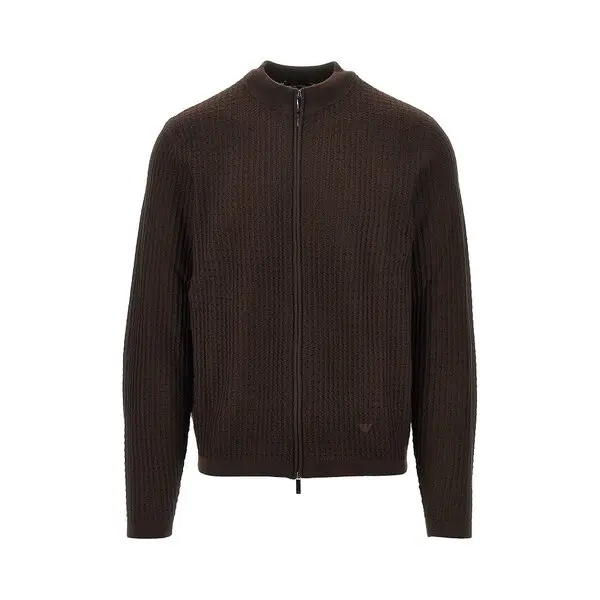 Emporio Armani Virgin Wool Knitted Cardigan