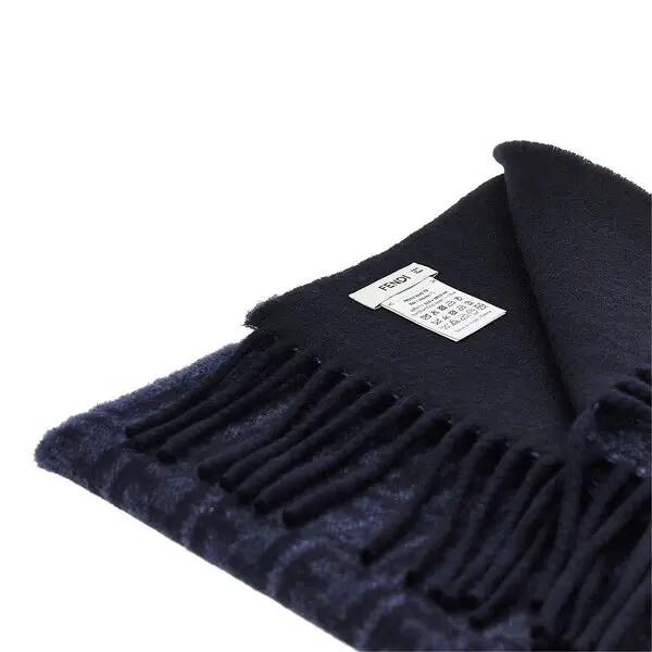 Fendi Wool And Cashmere Double-face Scarf - Blue