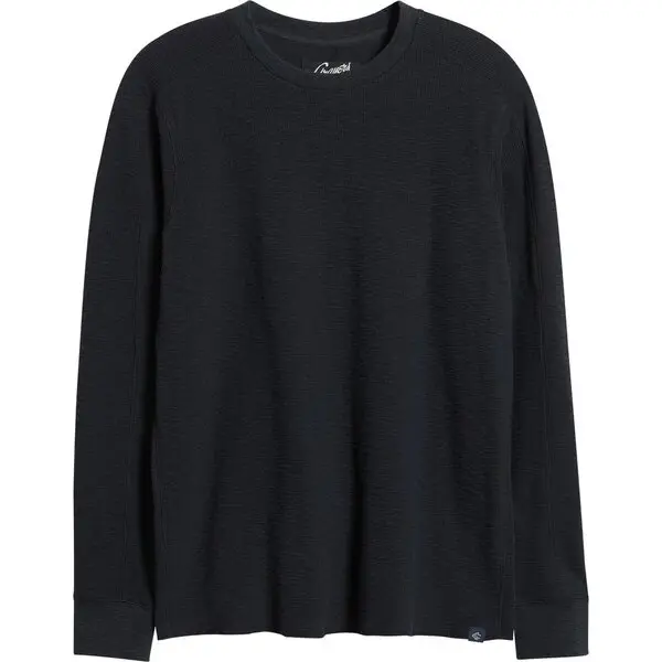 Grayers Clint Waffle Cotton Crewneck T-shirt - Dark Navy