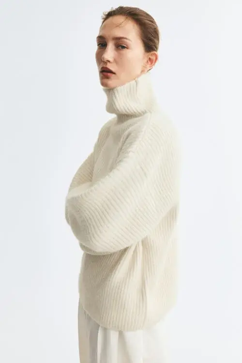 H&M Rib-knit Mock Turtleneck Sweater