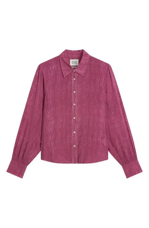 Scotch & Soda Printed Relaxed Fit Top - Wigglewiggle Raspberry