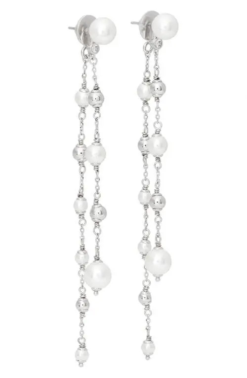 Kate Spade New York Front/back Linear Drop Earrings - Cream/silver