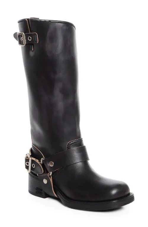 Miu Miu Harness Leather Boot