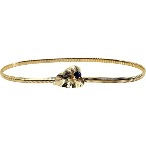 MADISON BEVERLY HILLS Vintage 1980s Leaf Snake Tone Stretch Belt