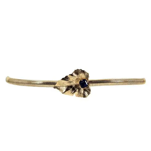 MADISON BEVERLY HILLS Vintage 1980s Leaf Snake Tone Stretch Belt