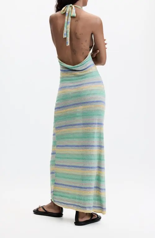 Desigual Striped Jersey Halter Dress