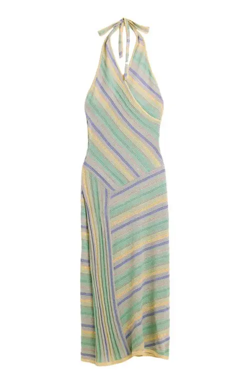 Desigual Striped Jersey Halter Dress