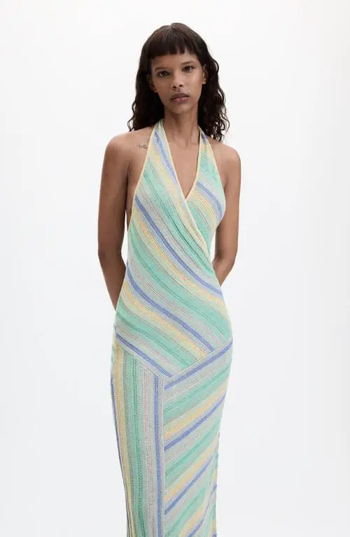 Desigual Striped Jersey Halter Dress